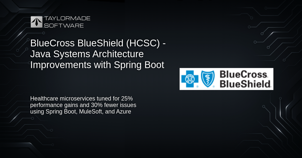 BlueCross BlueShield (HCSC) - Java Systems Architecture