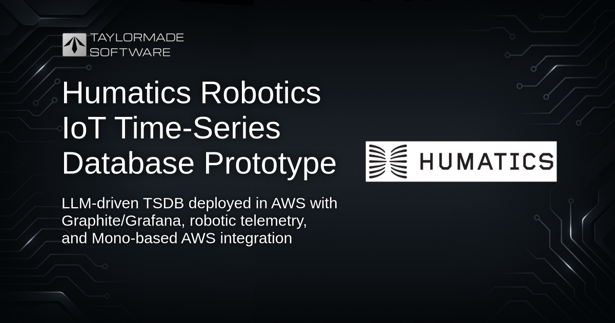 Humatics Robotics IoT Time-Series Database For Telemetry With AI and LLM