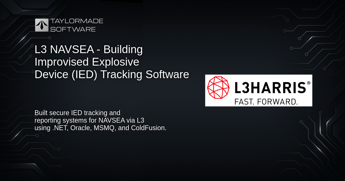 L3 NAVSEA - Building IED Tracking Software Architecture